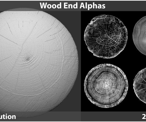 ArtStation - Wood End Alphas | Brushes