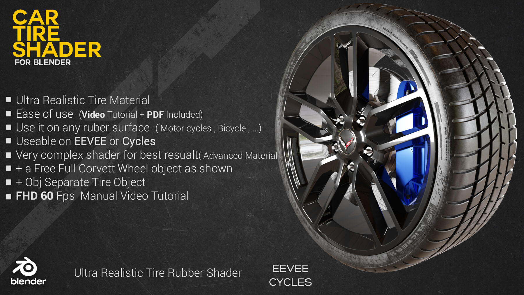 ArtStation - Ultra Realistic Car Tire Shader + Manual video and PDF Tutorial | Resources