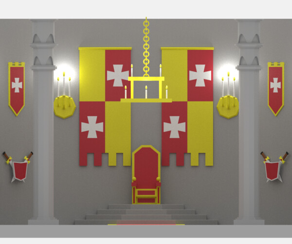 ArtStation - Cartoon Castle Throne Room | Resources