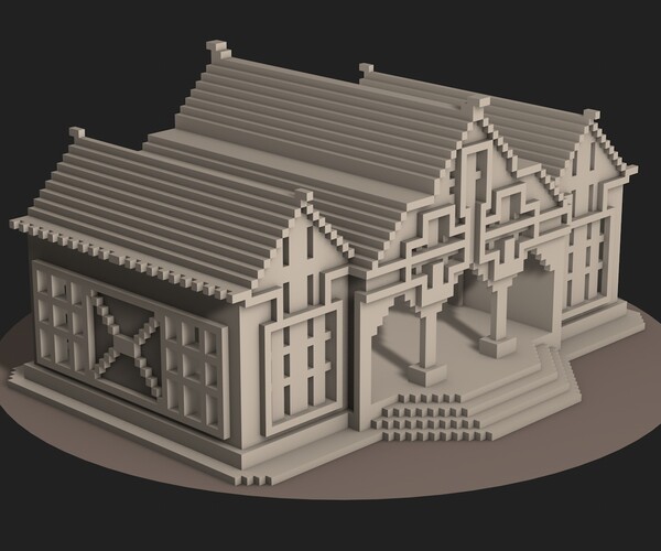 ArtStation - Pixel style house Low-poly | Game Assets