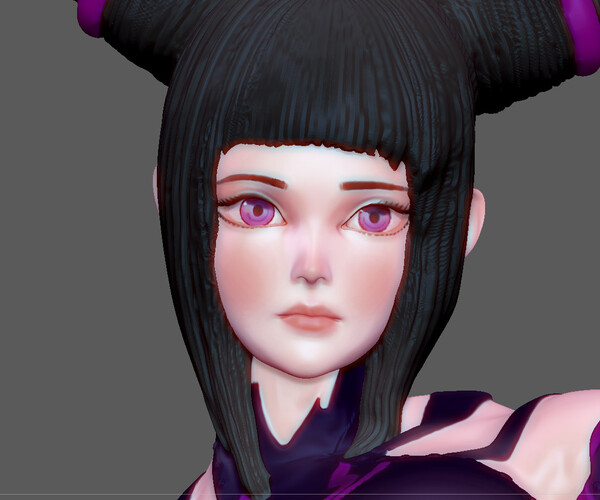 ArtStation - JURI HAN STREET FIGHTERS GAME CHARACTER ANIME SEXY GIRL 3d ...