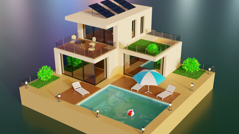 ArtStation - Modern House Scene | Game Assets