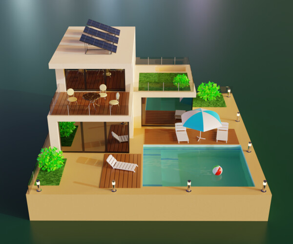 ArtStation - Modern House Scene | Game Assets