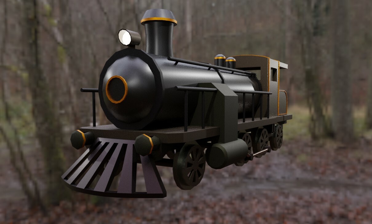 Animated Steam Engine Train