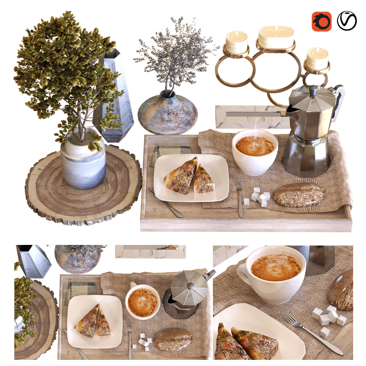 ArtStation - table setting collection vol.01 | Resources