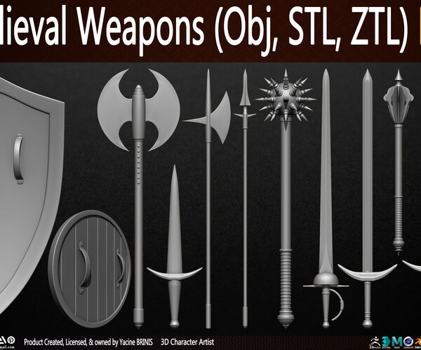 ArtStation - Medieval Weapons Pack 01 | Resources