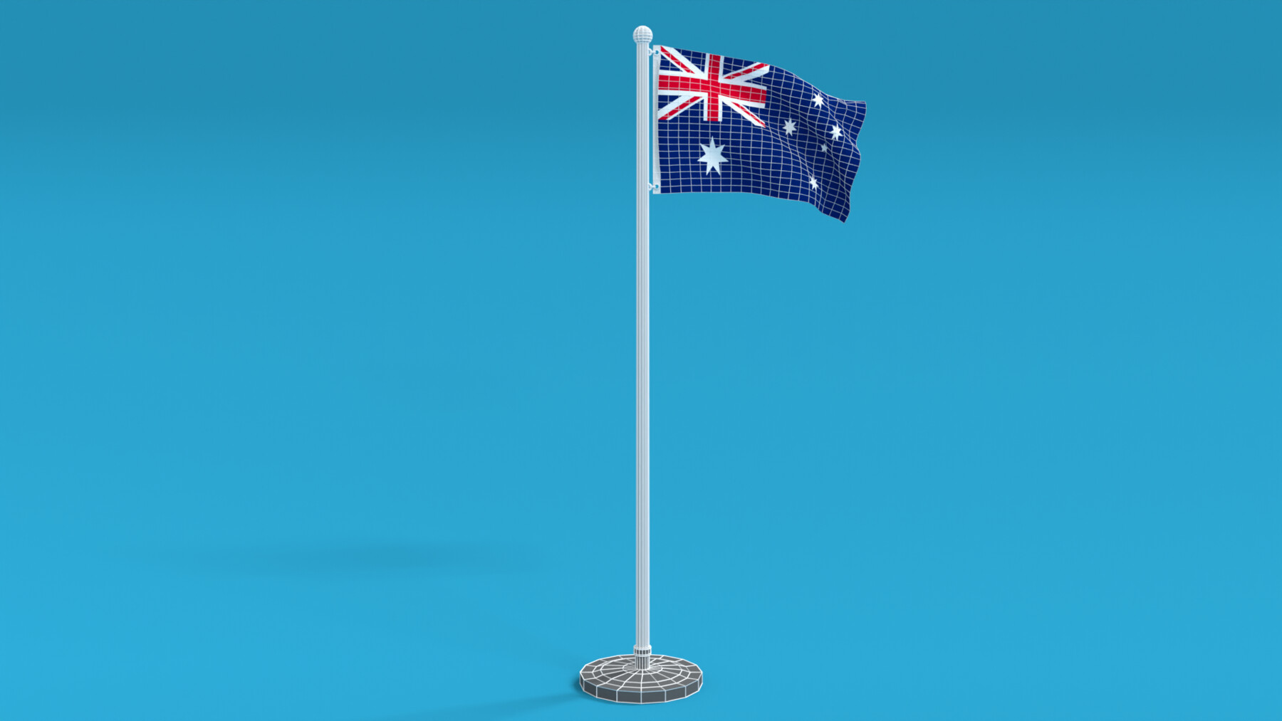 ArtStation - Low Poly Seamless Animated Australia Flag | Game Assets