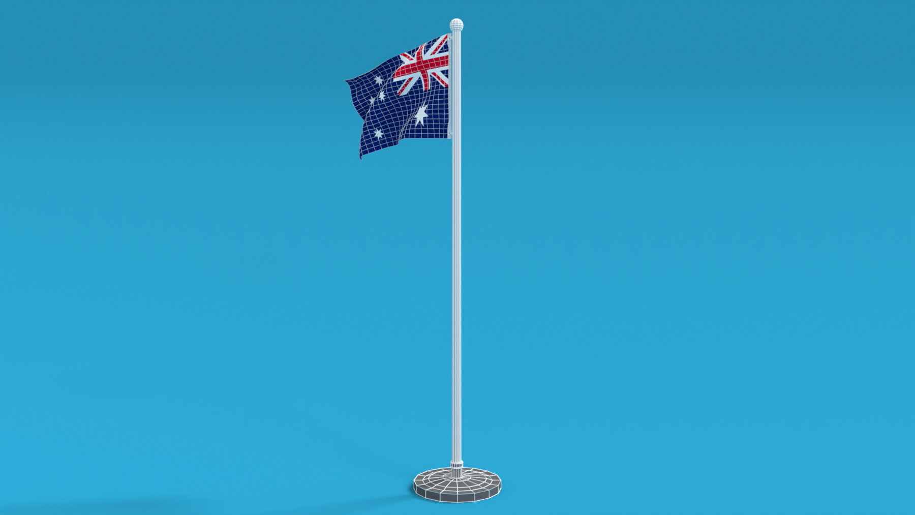 ArtStation - Low Poly Seamless Animated Australia Flag | Game Assets