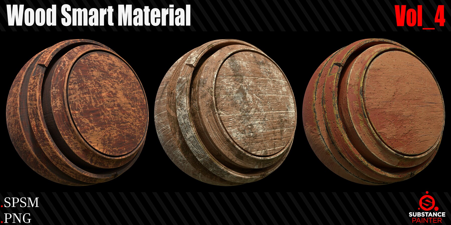 ArtStation - Wood Smart Materials Vol_4 | Game Assets