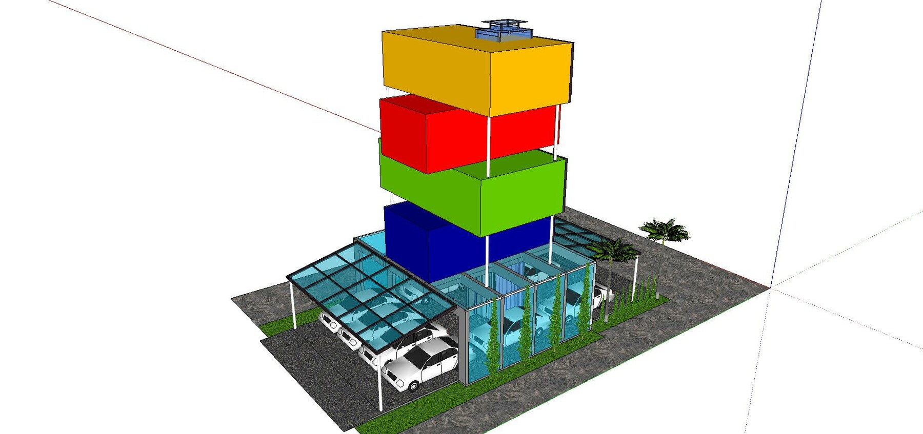 ArtStation - City Simple Art Building-Container-0119 | Resources