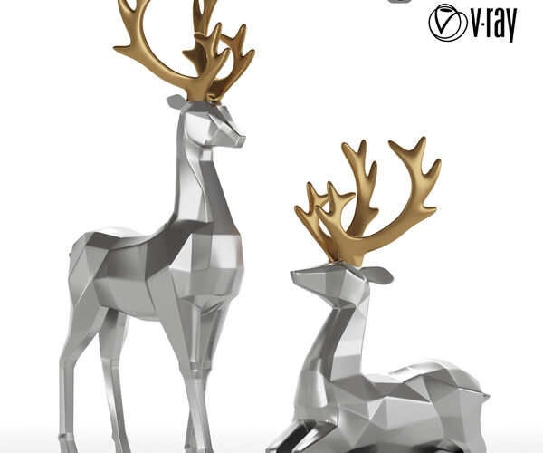 ArtStation - modern christmas reindeer | Resources