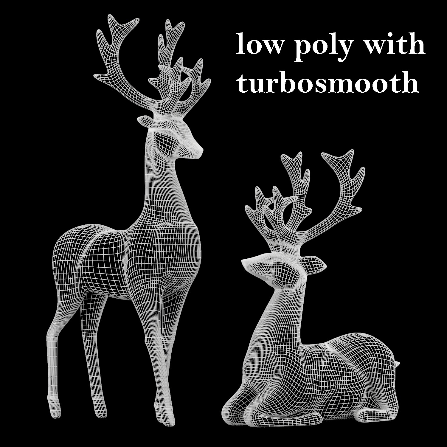 ArtStation - modern christmas reindeer | Resources