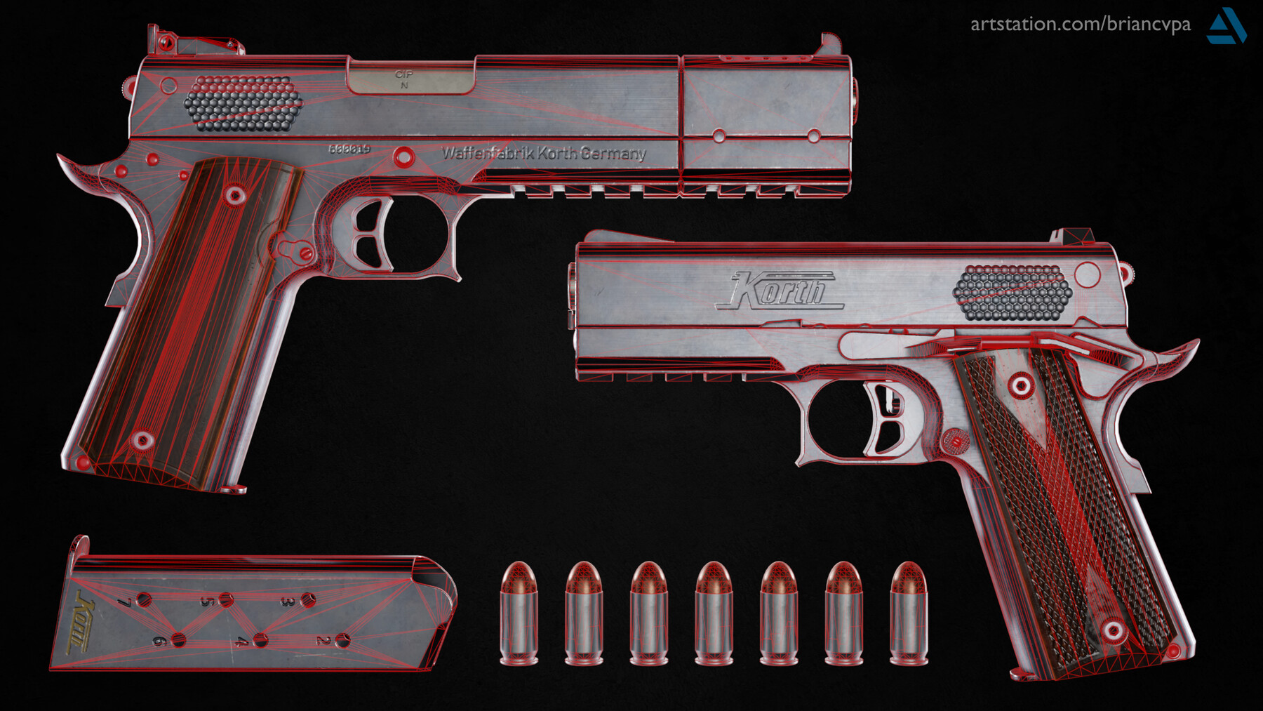 ArtStation - Korth PRS Pistol (Game Ready) | Game Assets
