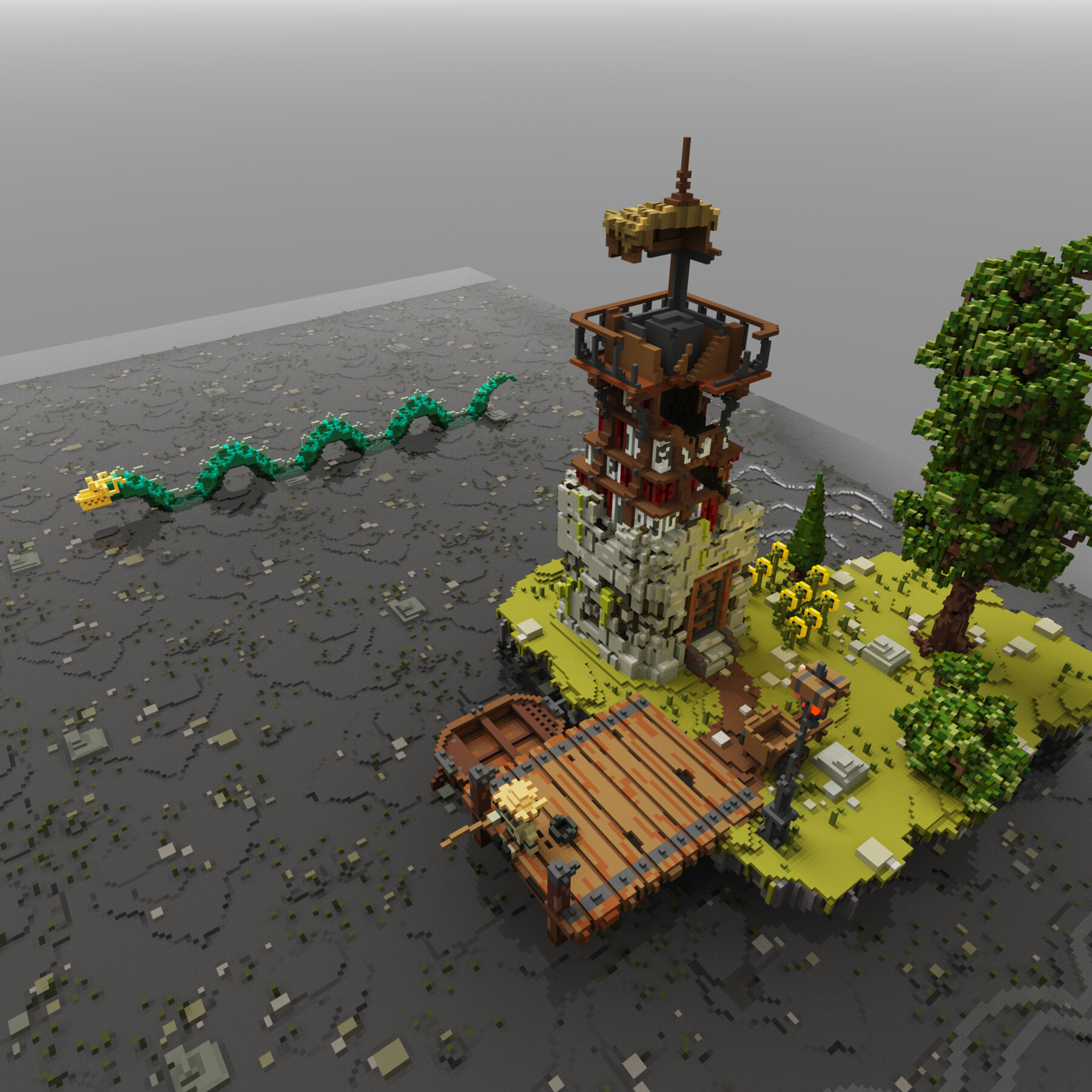 ArtStation - Voxel Orc Castle Asset | Game Assets