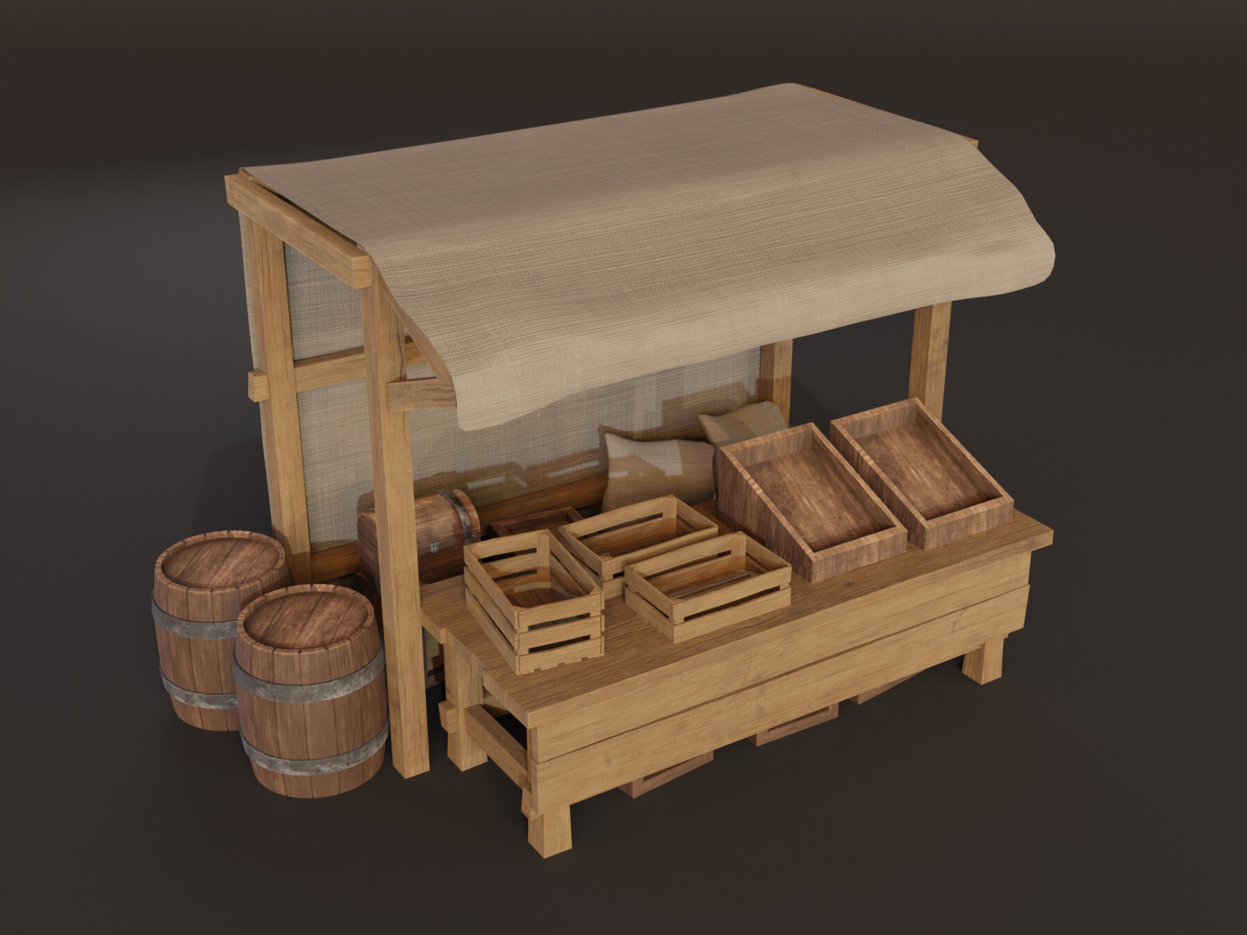ArtStation - Medieval Market Set | Game Assets