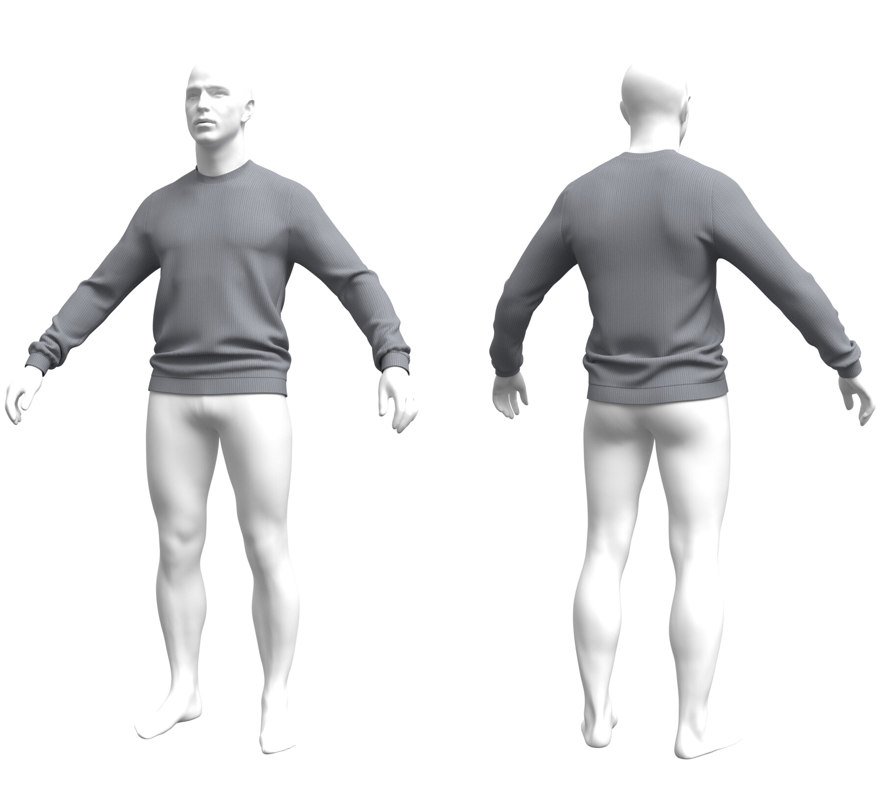 ArtStation - Mens Sweater Basic (Marvelous Designer / Clo 3D project ...
