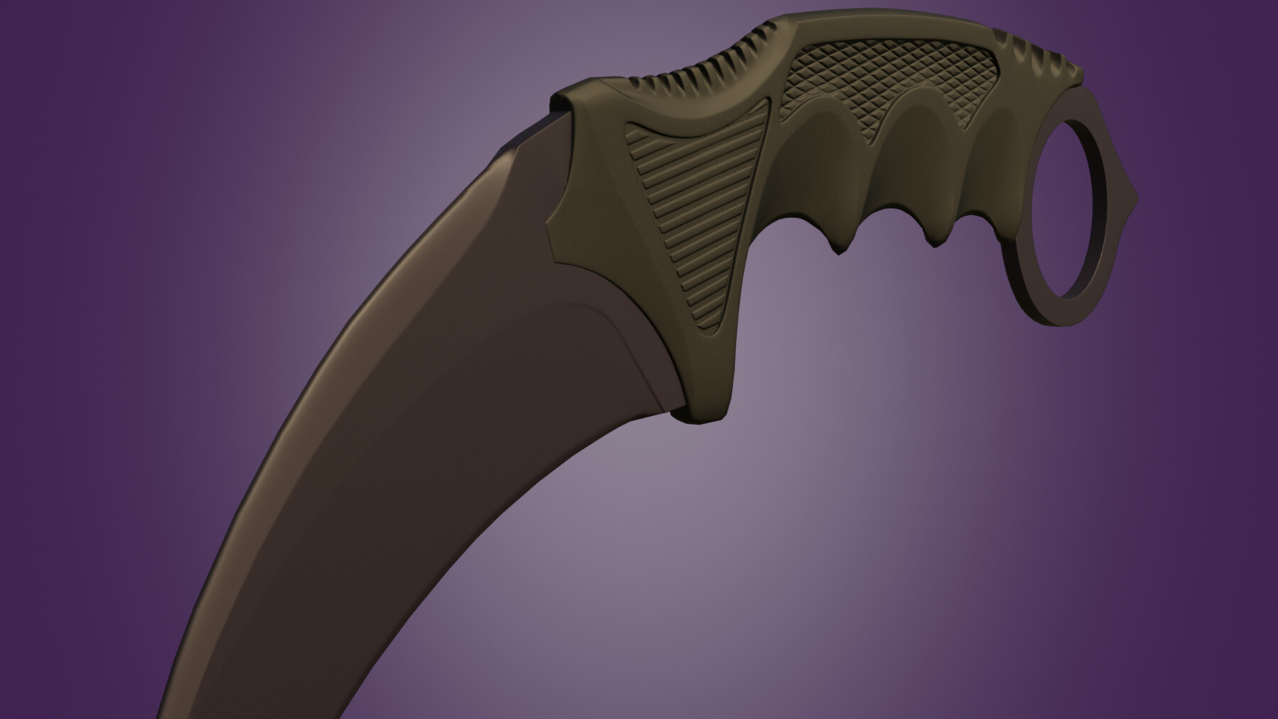 ArtStation - Karambit PBR low_poly game ready | Game Assets