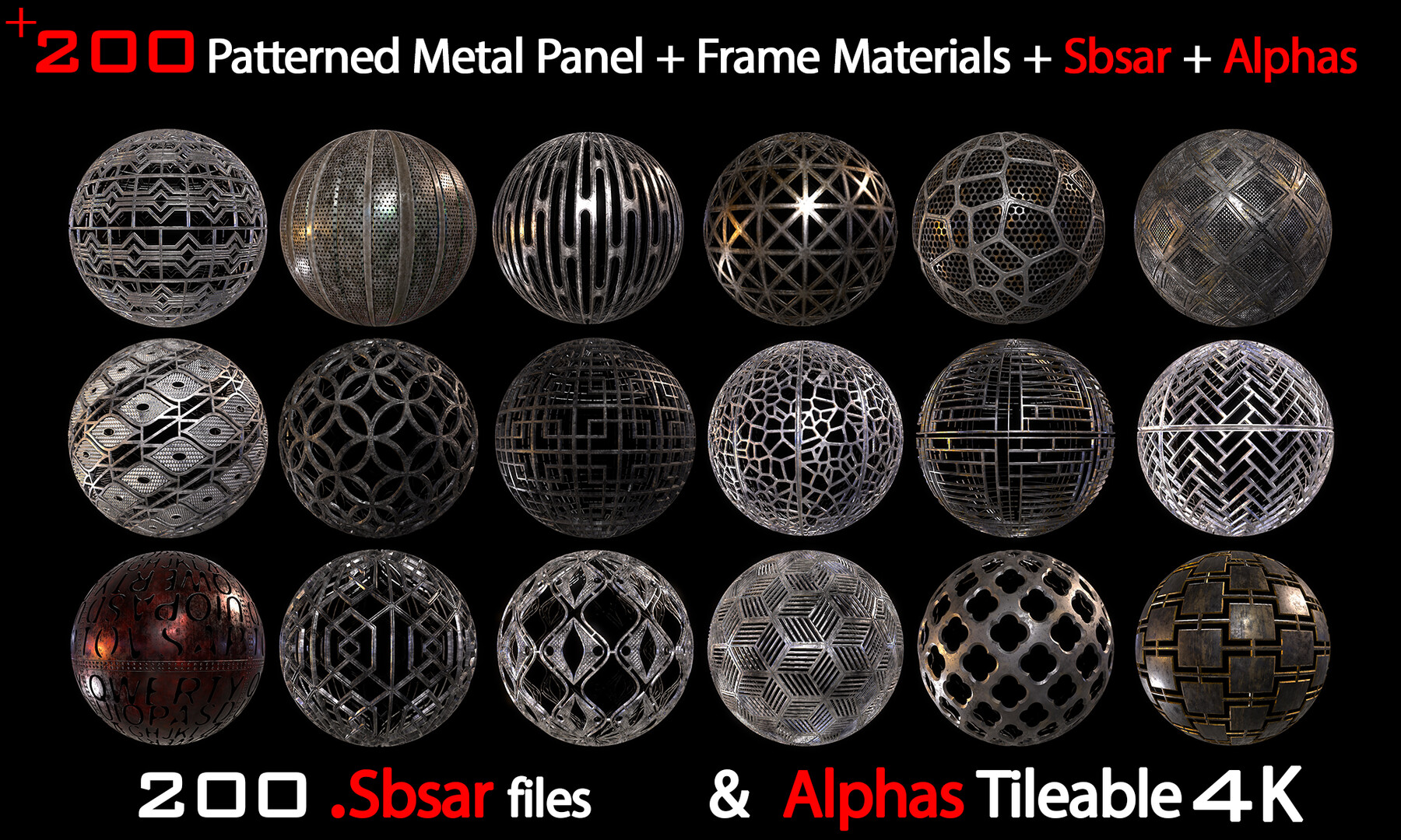 ArtStation - +200 Metal Panel + Frame Materials | Game Assets