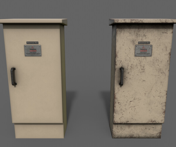 ArtStation - PBR Electric Box (BoneWhite) Ver.5 | Game Assets