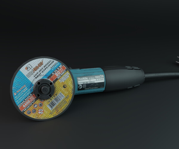 ArtStation - angle grinder "bulgarian" MAKITA | Game Assets