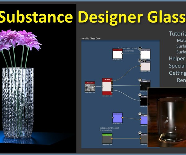 ArtStation - Substance Designer Glass Tutorials and Materials | Tutorials
