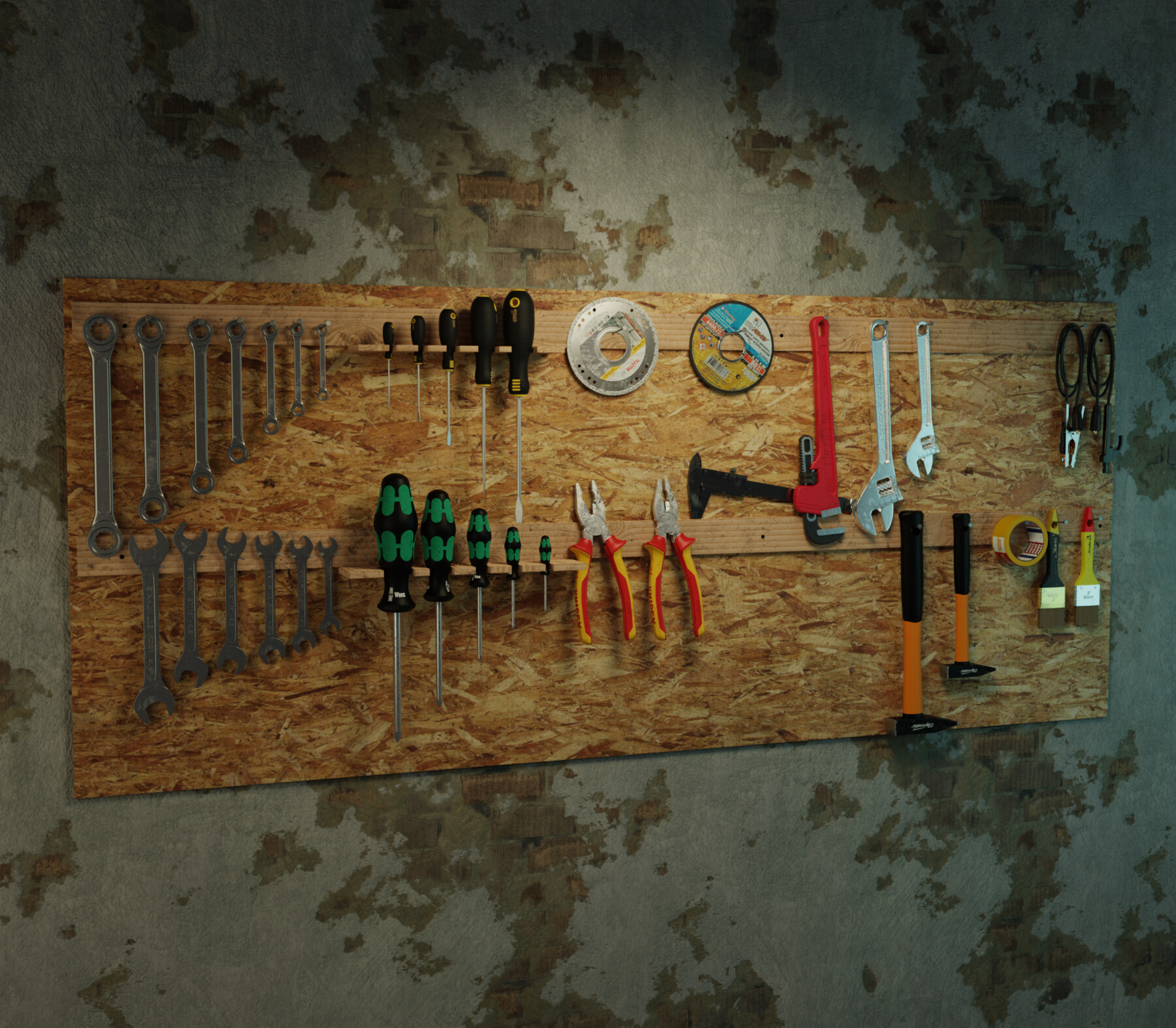 ArtStation - shelving with tools | Game Assets