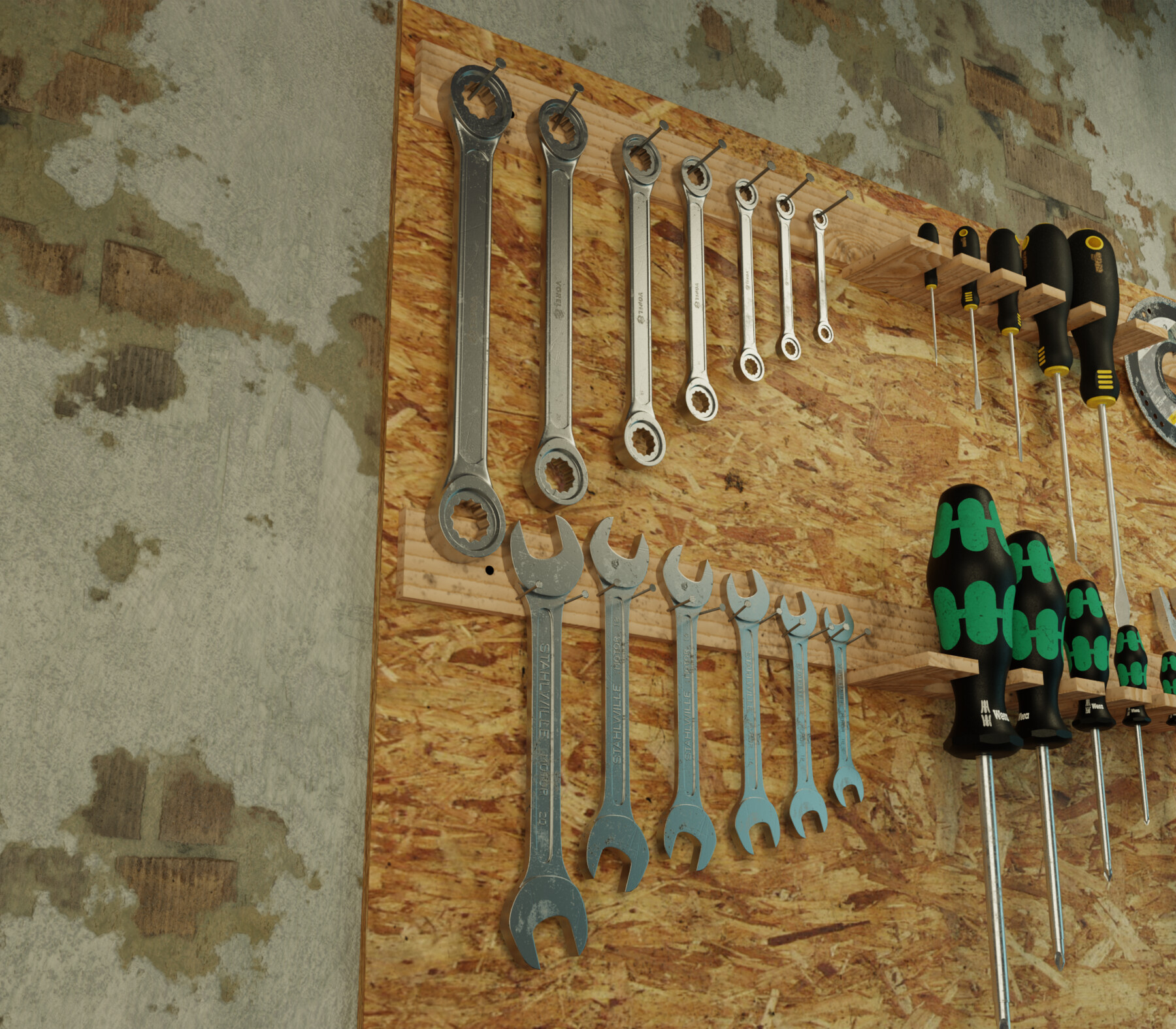 ArtStation - shelving with tools | Game Assets