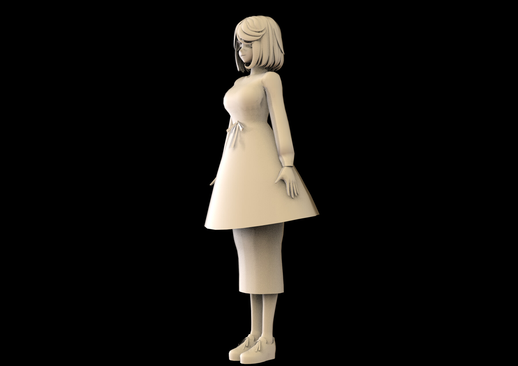 ArtStation - Maria - GAME READY LOW POLY ANIME CHARACTER GIRL | Game Assets