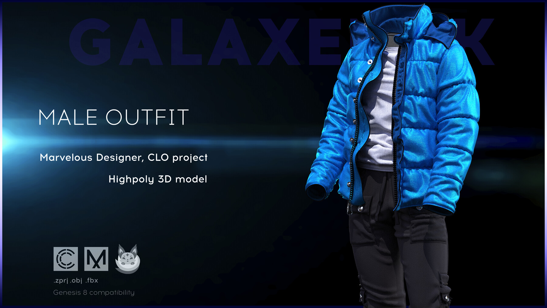 ArtStation - Men's Outfit. Avatar genesis 8 Male. Marvelous Designer ...