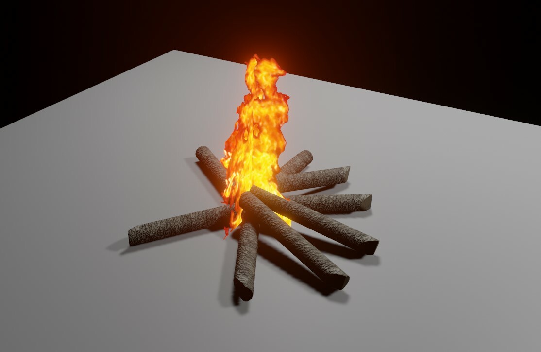 ArtStation - Bonfire - Fire Pit - Fogueira Low-poly 3D model | Game Assets
