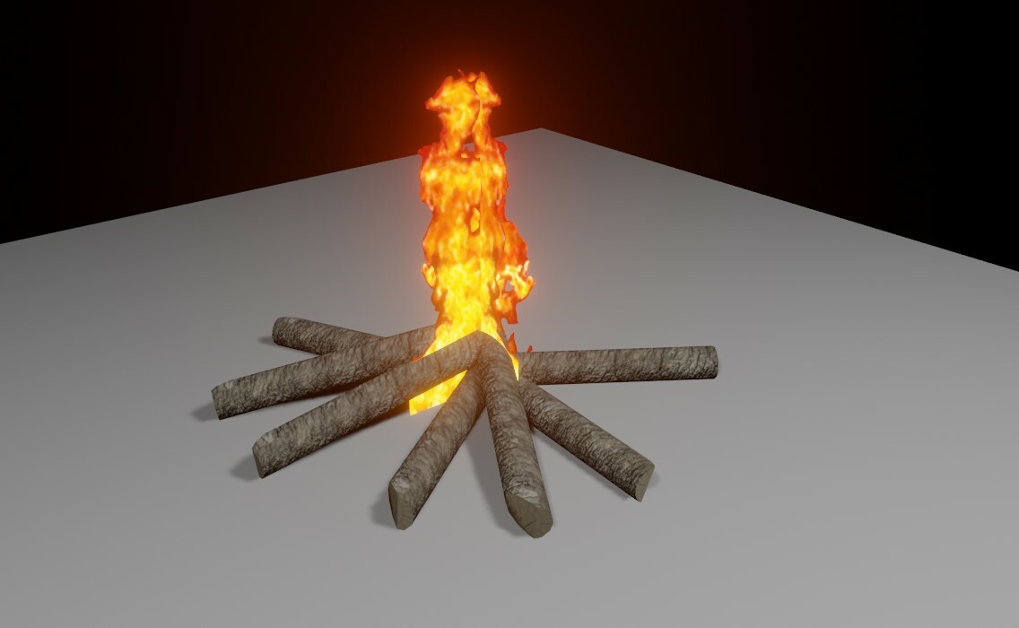 ArtStation - Bonfire - Fire Pit - Fogueira Low-poly 3D model | Game Assets