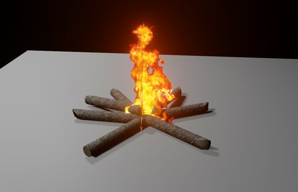 ArtStation - Bonfire - Fire Pit - Fogueira Low-poly 3D model | Game Assets