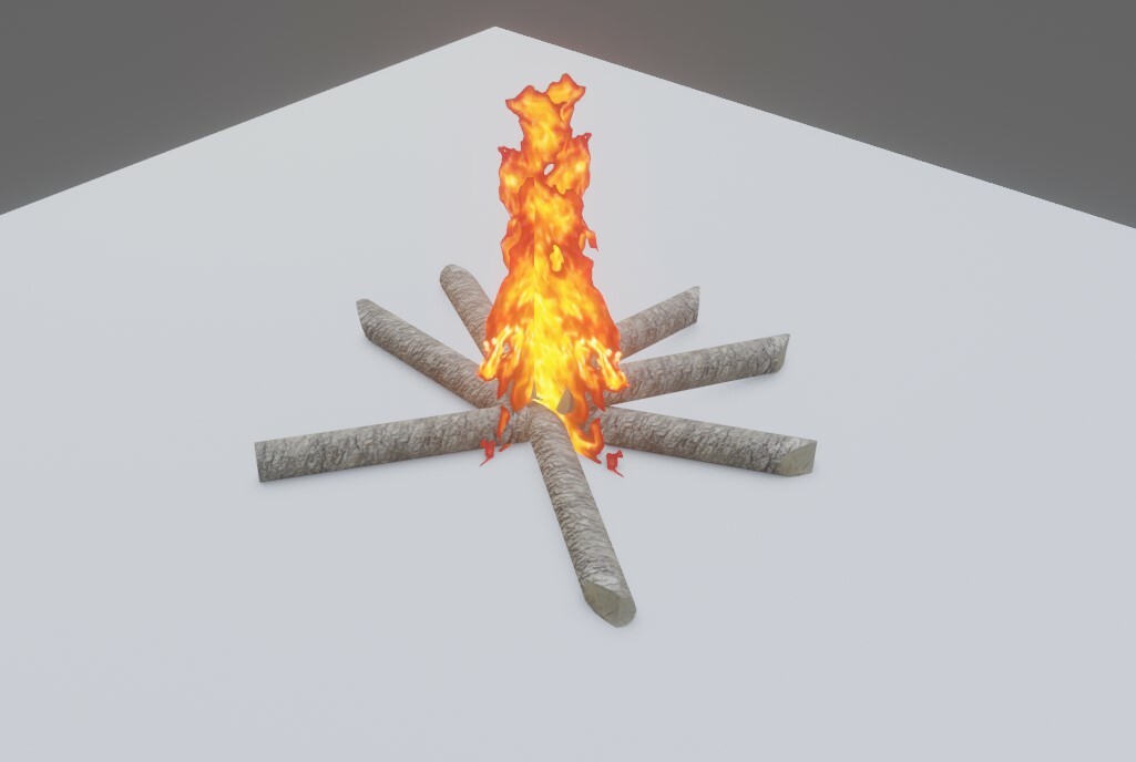 ArtStation - Bonfire - Fire Pit - Fogueira Low-poly 3D model | Game Assets