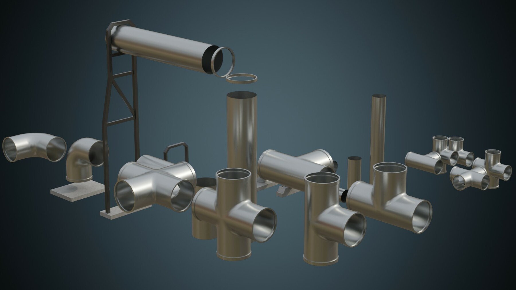 ArtStation - Industrial Pipes 4A | Game Assets