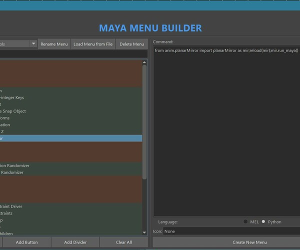 ArtStation - Maya Menu Builder - Custom File Menus | Resources