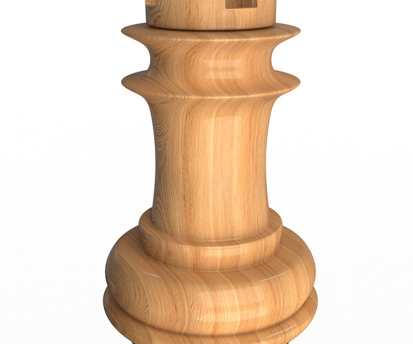 ArtStation - 3D Wooden Chess Rook | Resources