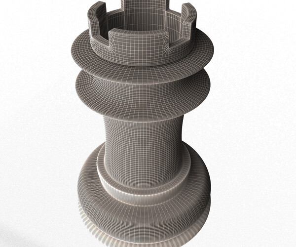 ArtStation - 3D Wooden Chess Rook | Resources