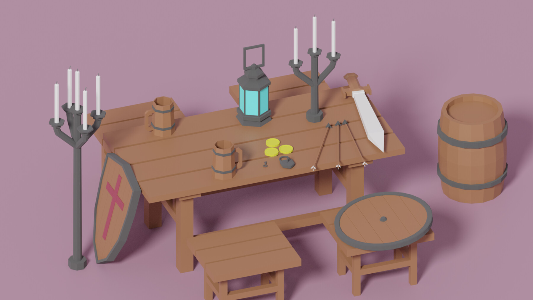 ArtStation - Cartoon Medieval Tavern Pack | Resources