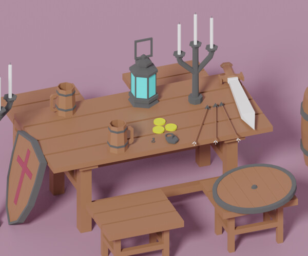 ArtStation - Cartoon Medieval Tavern Pack | Resources