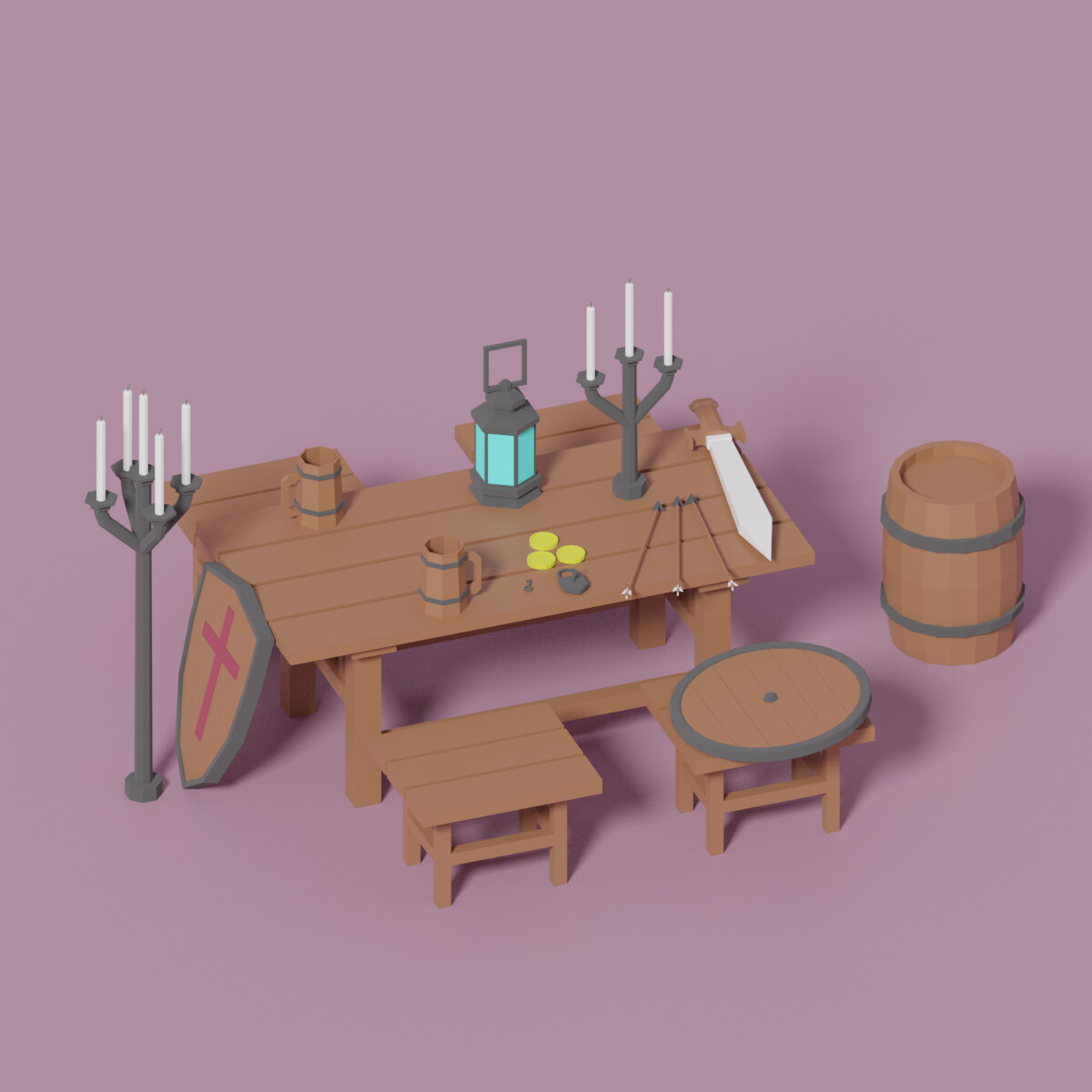 ArtStation - Cartoon Medieval Tavern Pack | Resources