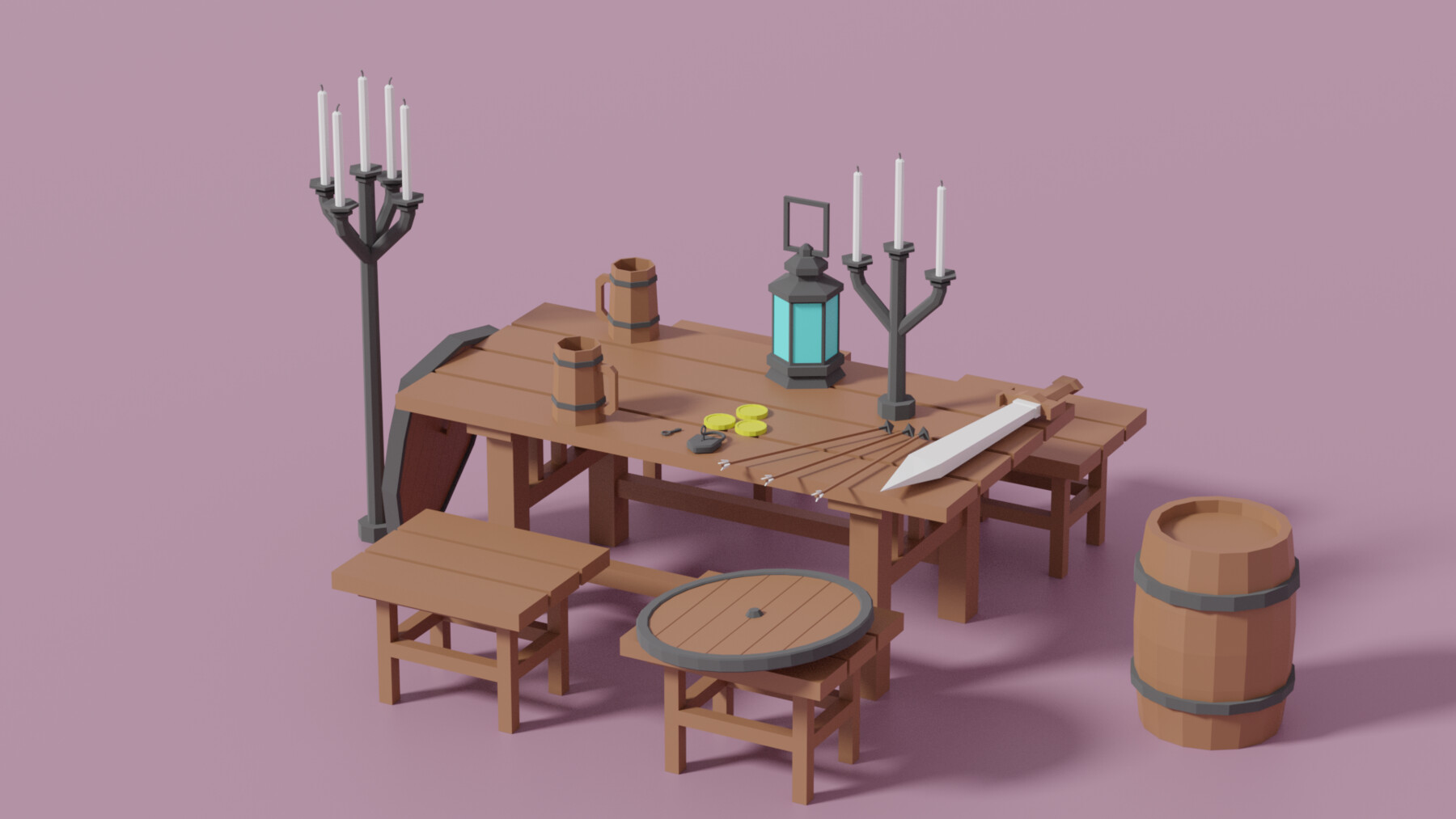 ArtStation - Cartoon Medieval Tavern Pack | Resources