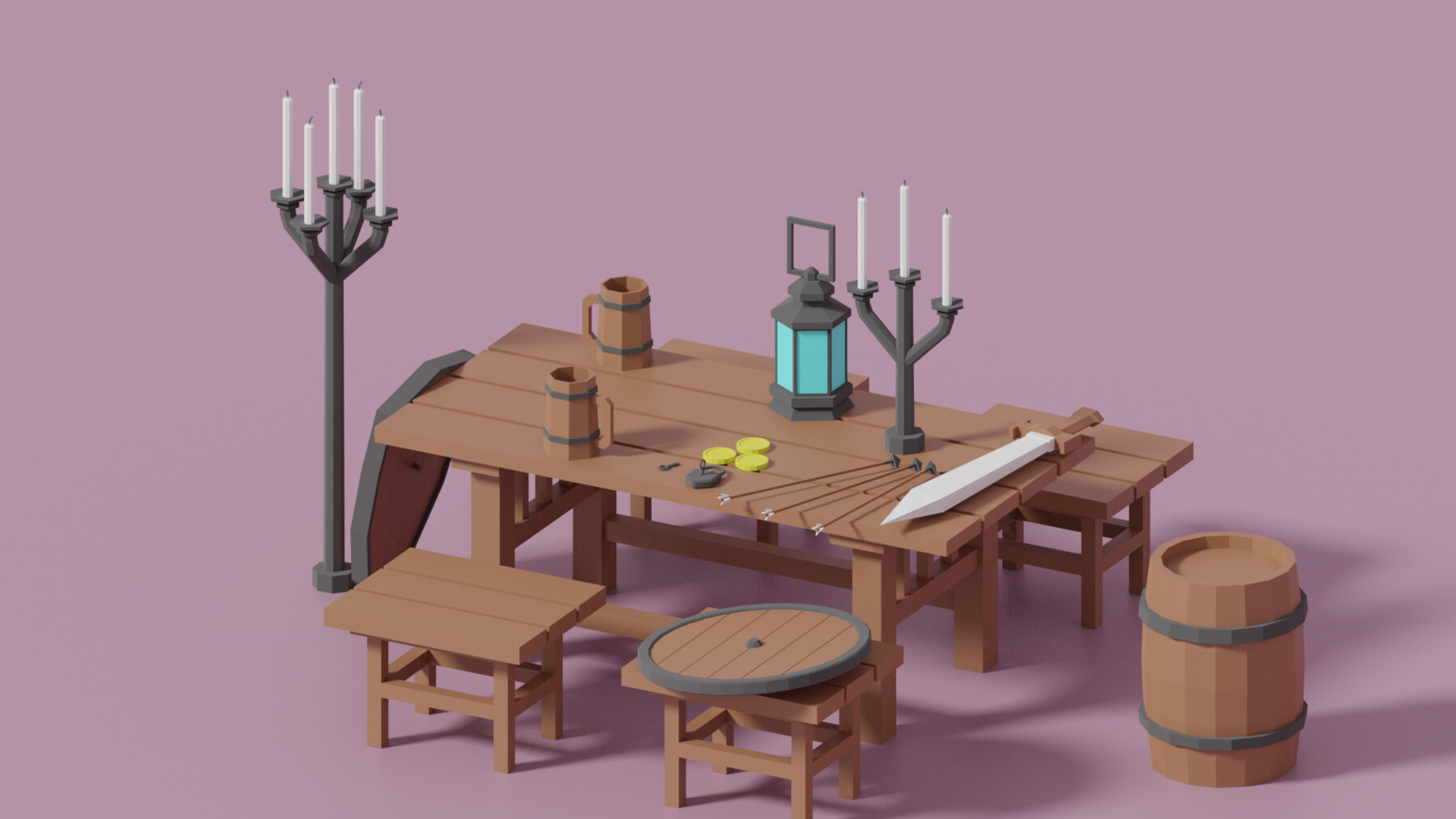 ArtStation - Cartoon Medieval Tavern Pack | Resources