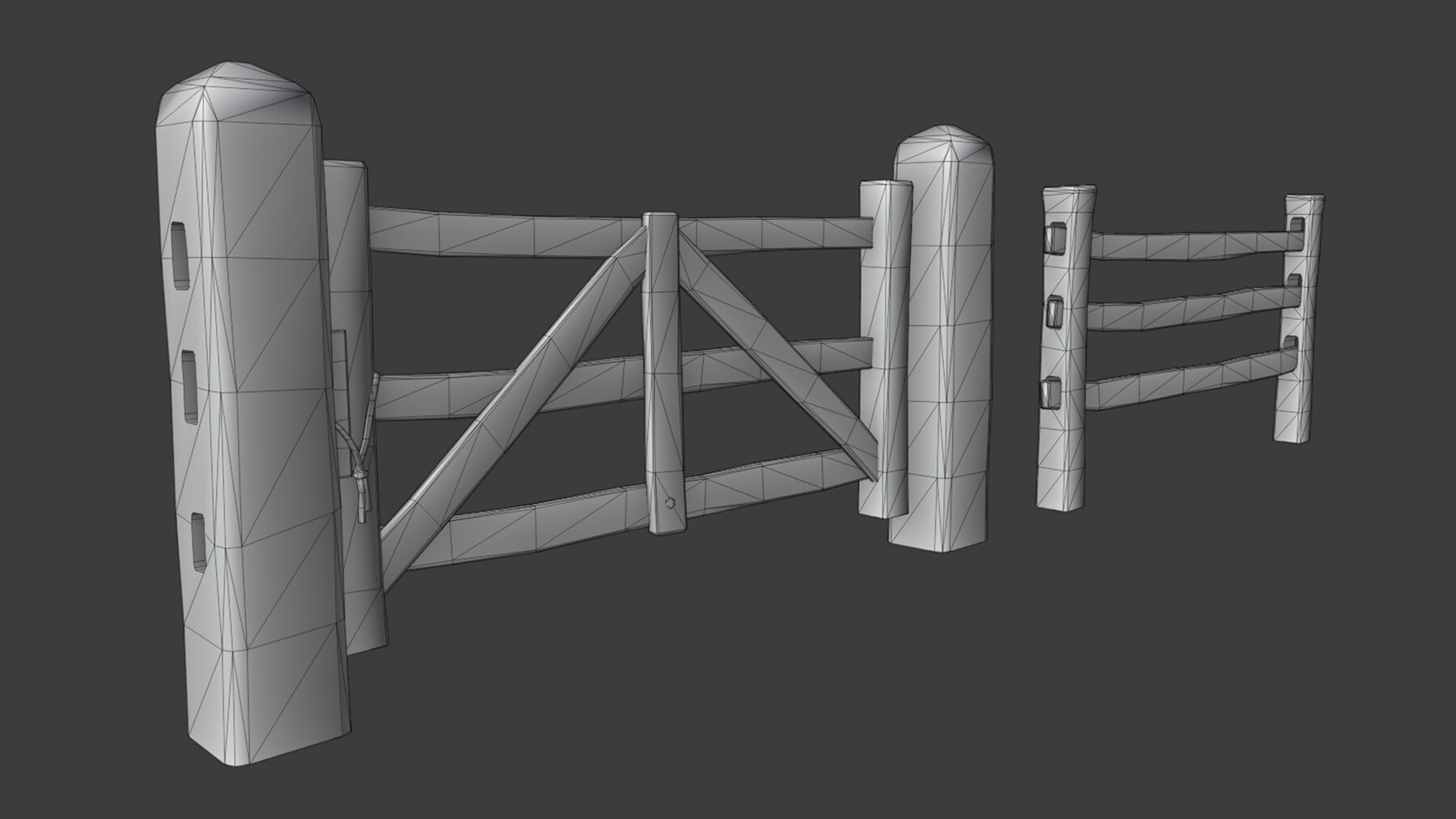 ArtStation - PBR Old Wooden Fence Modular | Game Assets