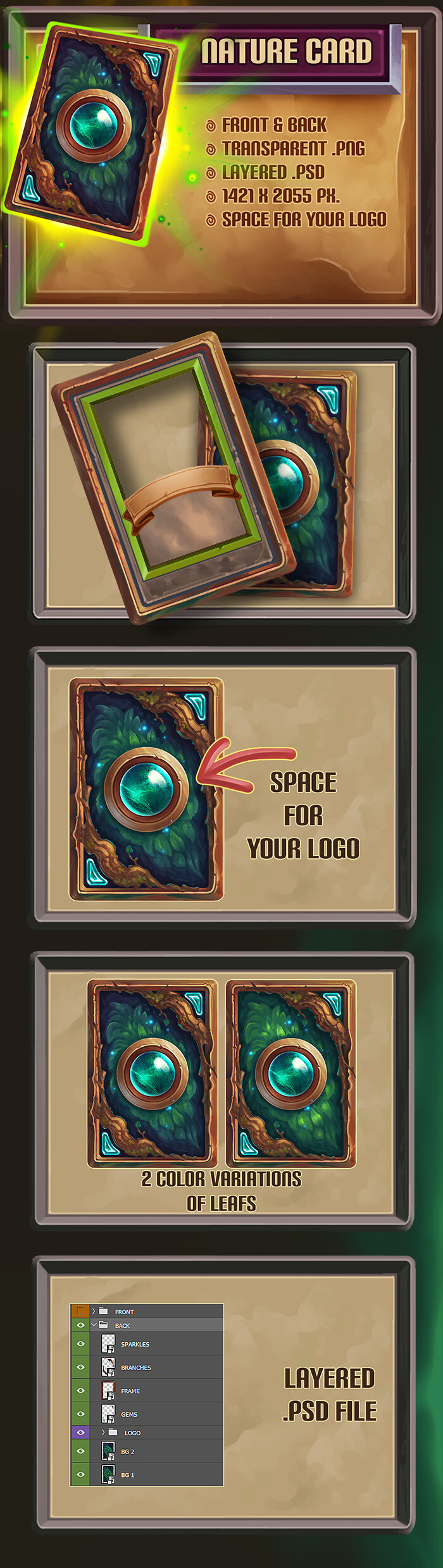 ArtStation - Nature Card Template | Game Assets