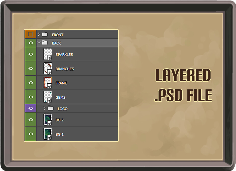 ArtStation - Nature Card Template | Game Assets