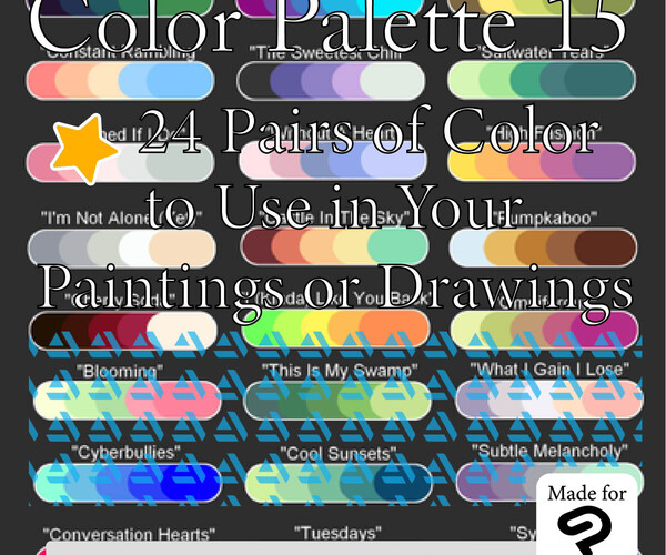 ArtStation - Color Palette 15 for Clip Studio Paint and Ex | Artworks
