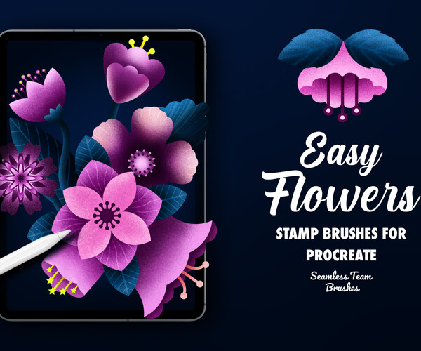 ArtStation - Flower stamp brushes for Procreate | Brushes