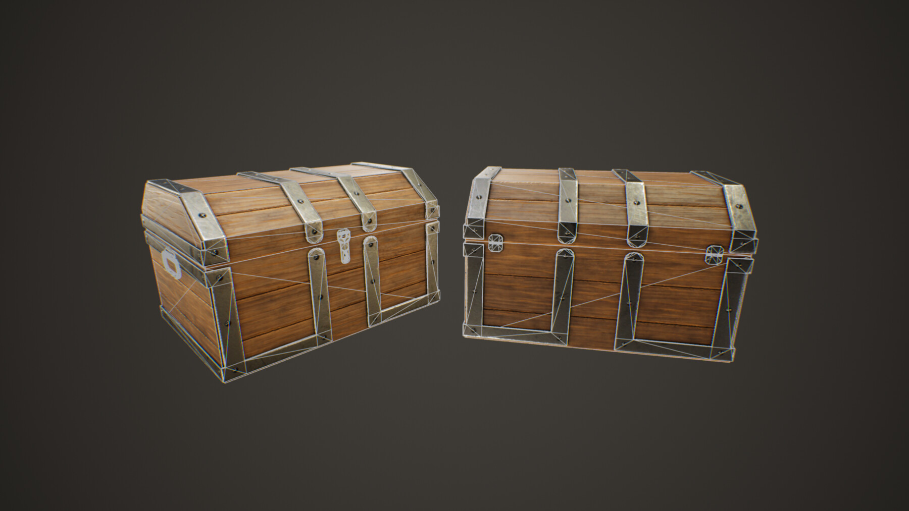 ArtStation - Medieval Treasure Chest - Wooden Chest II | Game Assets