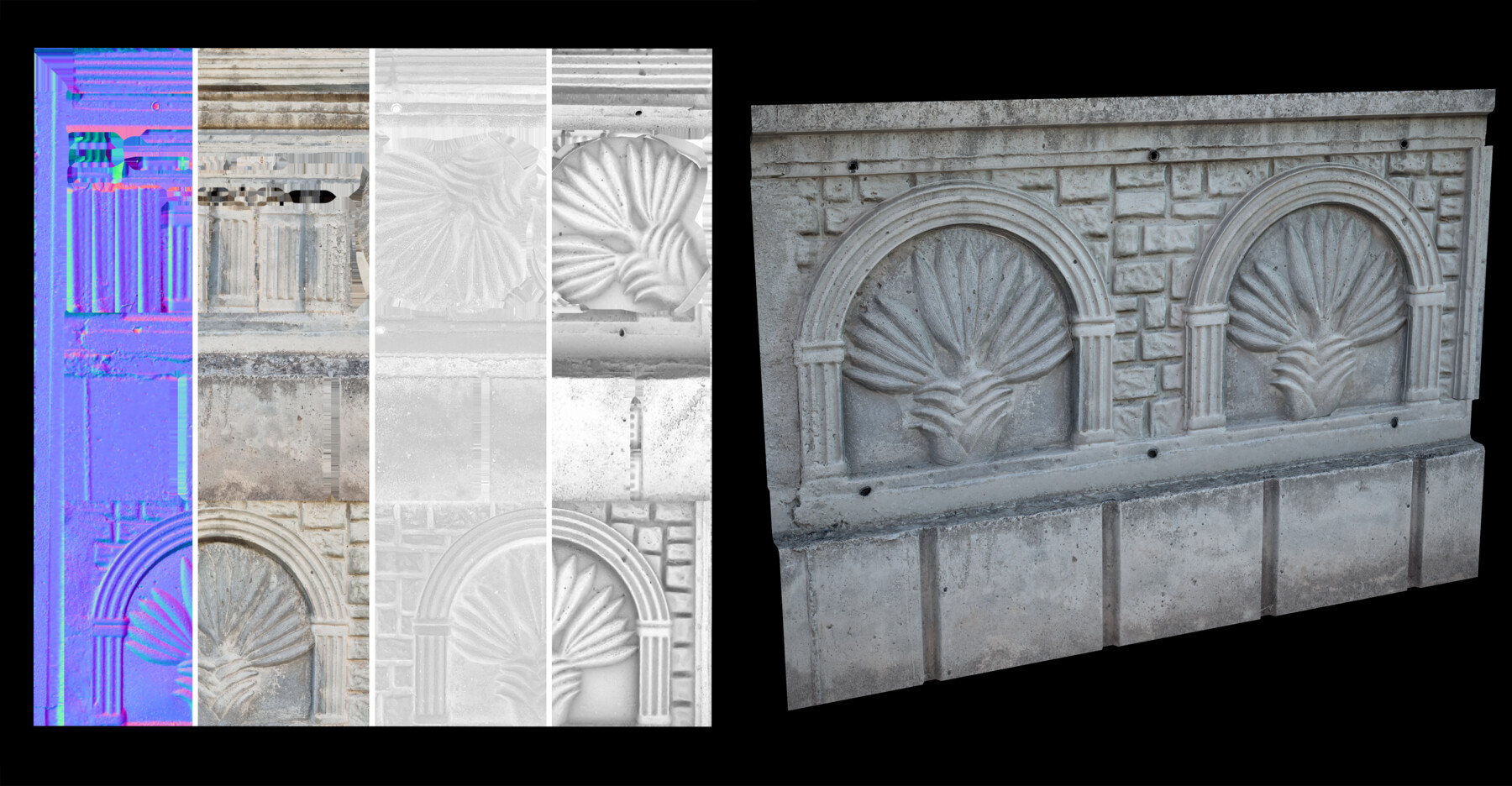 ArtStation - Modular Ancient Wall and Trim Sheet Material | Game Assets