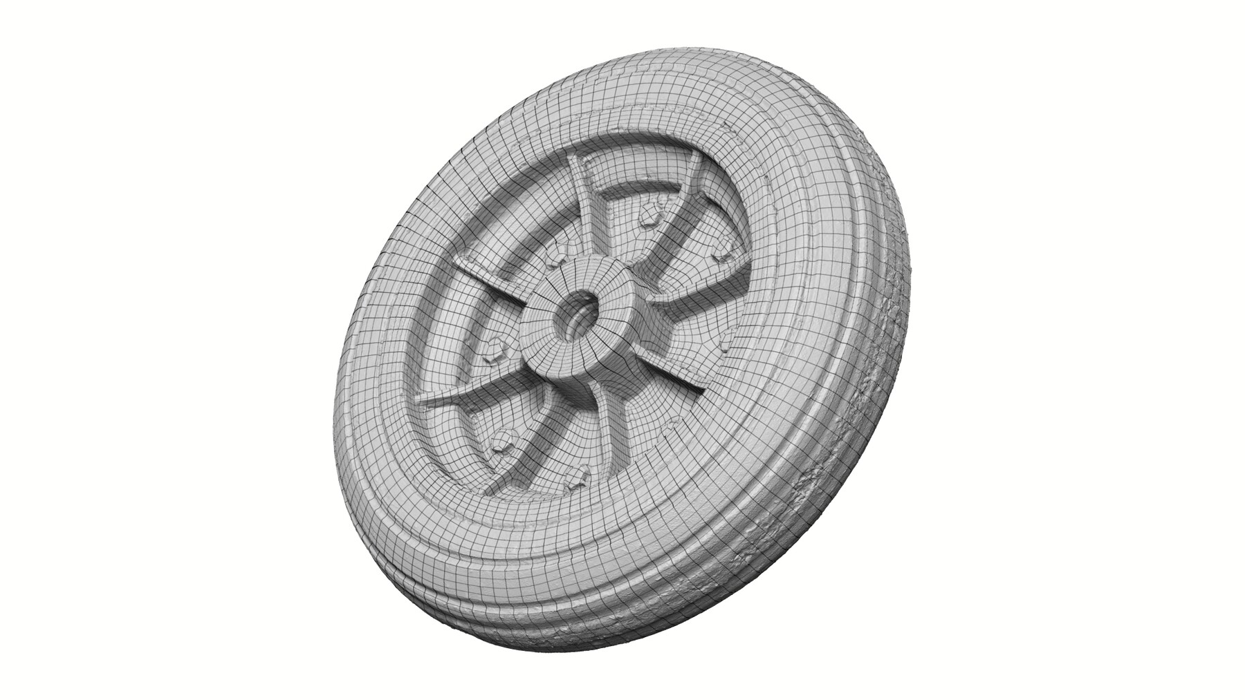 ArtStation - Plastic Wheel with Tire Raw Scanned 3D Model | Resources